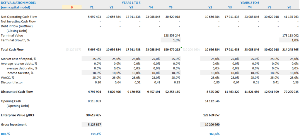 IT/Prof 2.1 - financial model template • Krasnoukhoff & partners